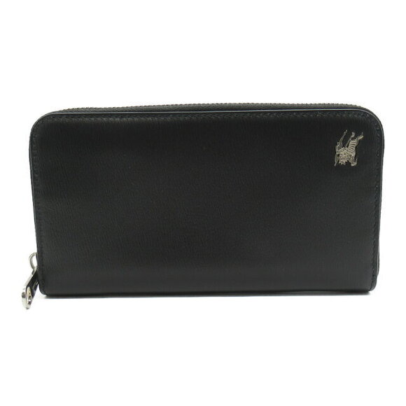 Burberry | Bags | Burberry Leather Round Long Wallet Black | Poshmark